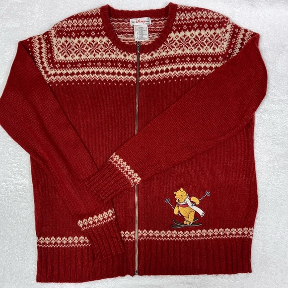 Disney | Sweaters | Vintage The Disney Store Fair Isle Zip Wool Blend ...